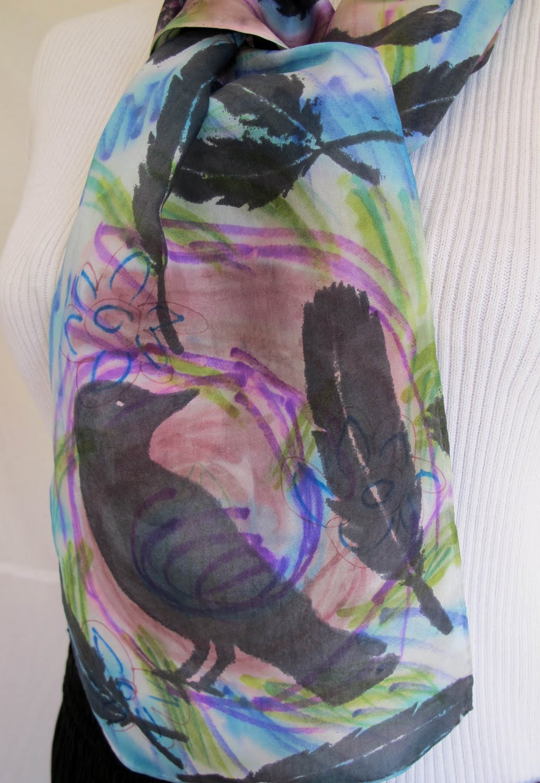 Linda Marcille, Fine Art ~ Crow House Studio: Hand Screen Printed Silk ...