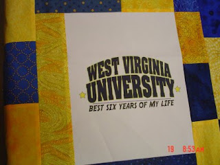 Stitchers Group: WVU Quilt