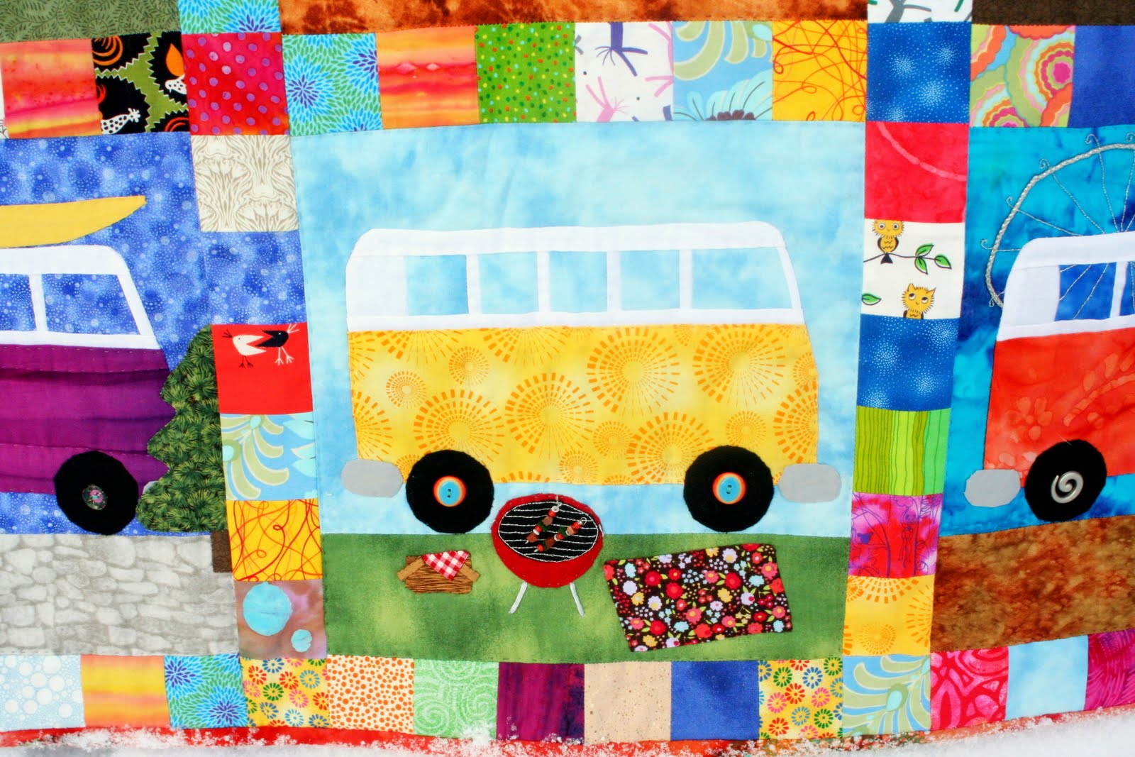 Dirt Cheap Decor!: VW Bus Quilt