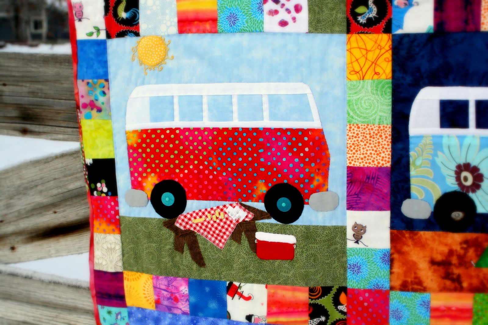 Dirt Cheap Decor!: VW Bus Quilt