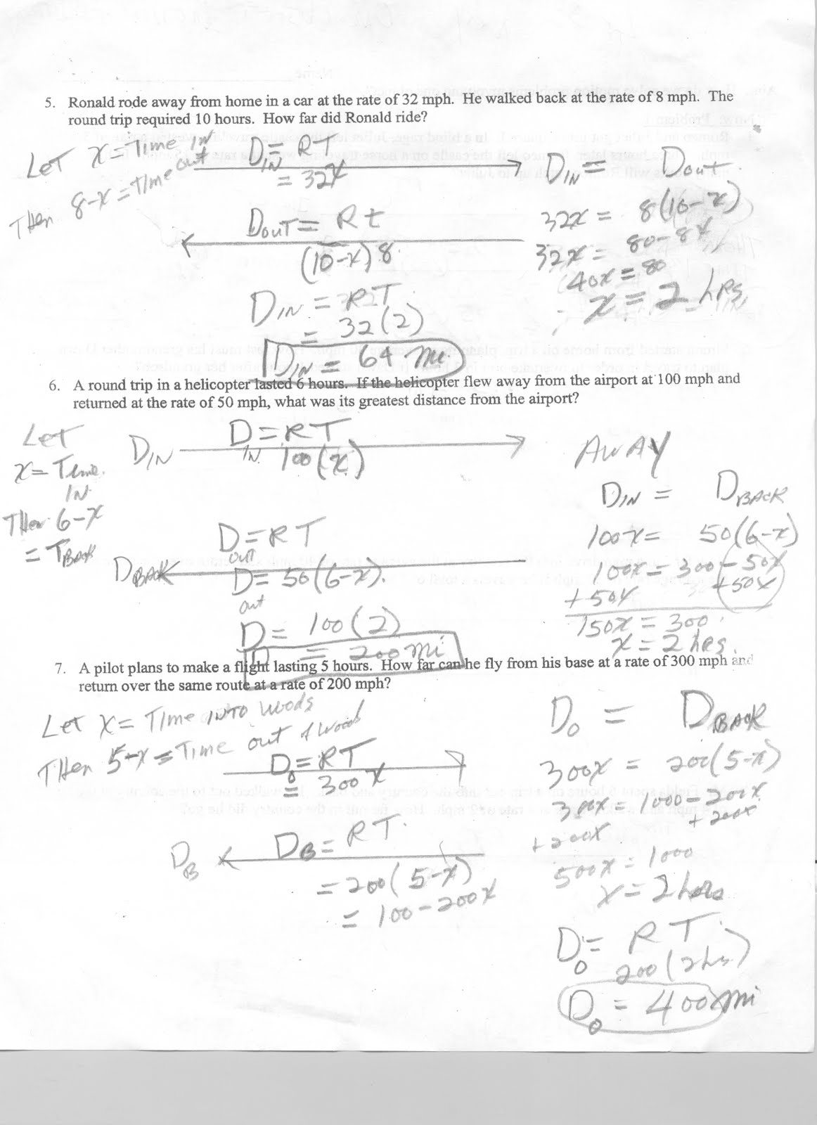 Mr. Napoli's Algebra: Aim: How do we solve motion problems involving ...