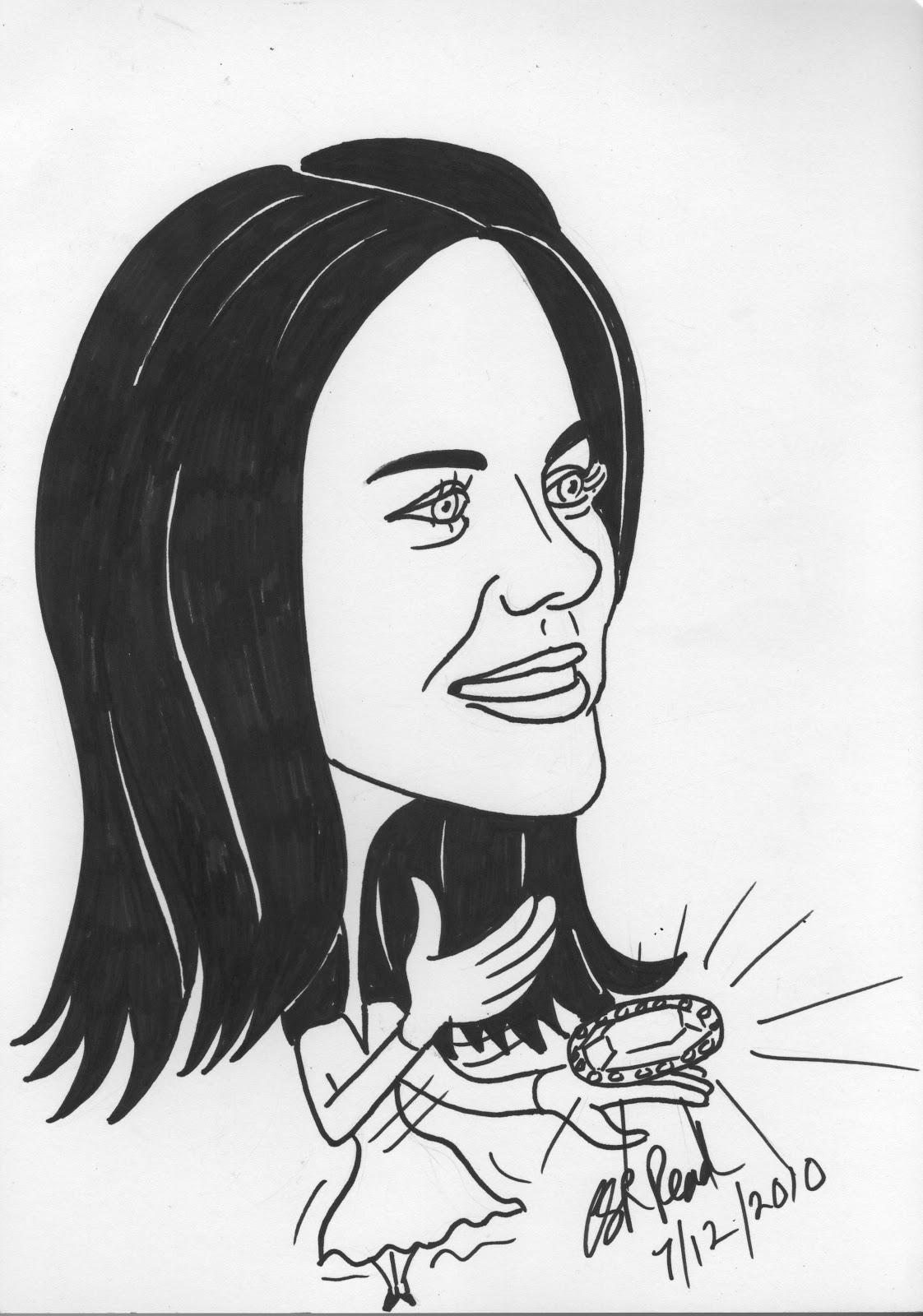 Drawn to Caricature: Kate Middleton and dignified celebrity.