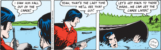 The Comics Section: Mark Trail: That's the last time we'll see that guy!