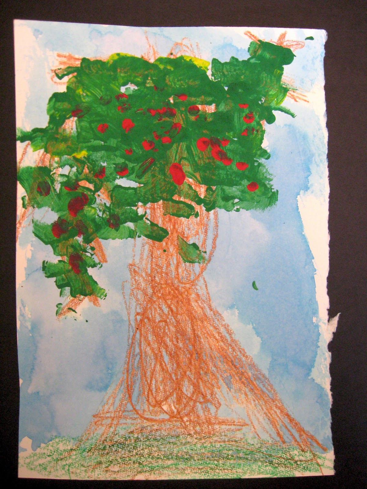 Art is Basic-- Art Teacher Blog: Kindergarten Apple Trees