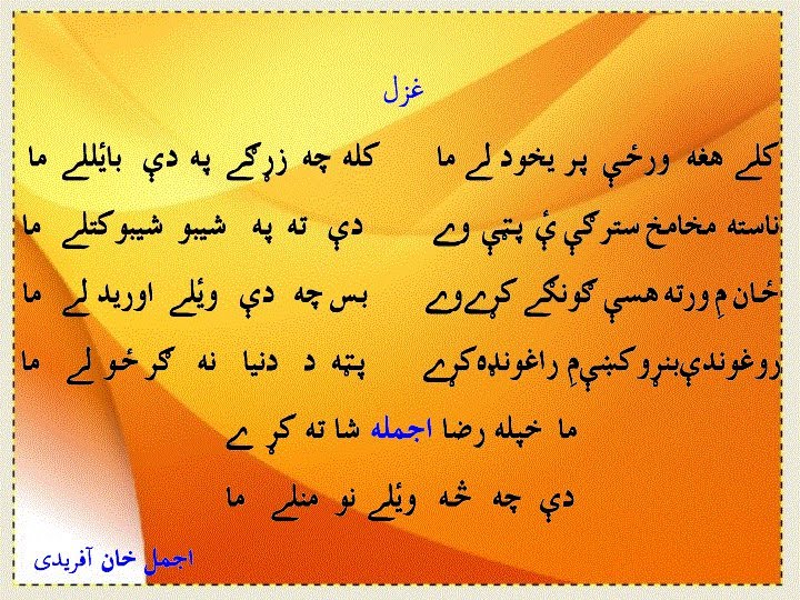 Heart Touching Nice Pashto Poetry(Ghazal) of Ajmal Khan - Poetry Log ...
