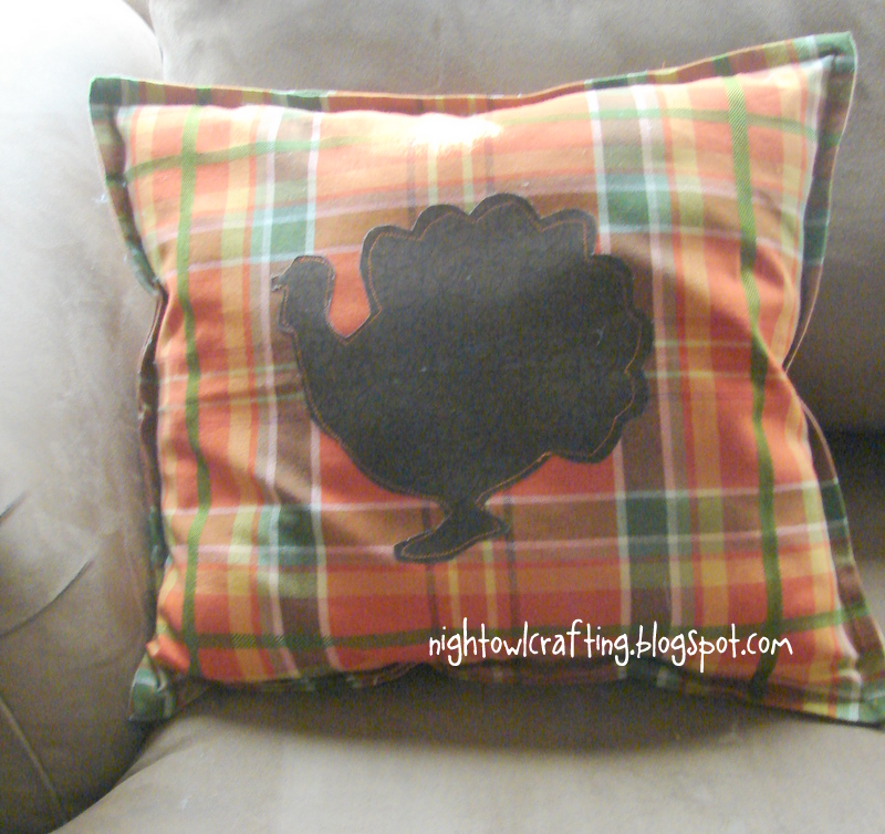 Night Owl Crafting: Turkey Pillow