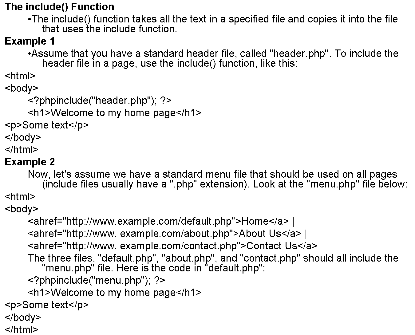 Easy Webdevelopment With Php Php Include