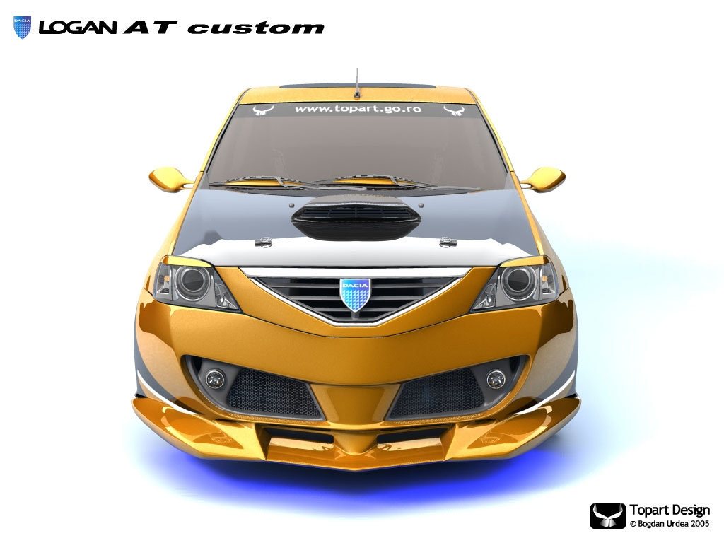 Dacia Logan At custom yellow | Photoshop tuning- Virtual tuning
