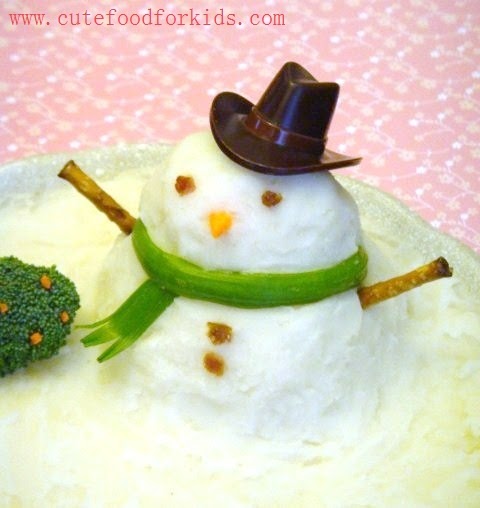 Cute Food For Kids?: Snowman Mashed Potato