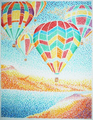 pendidikan seni visual: Lukisan Teknik Titik (Pointillism)