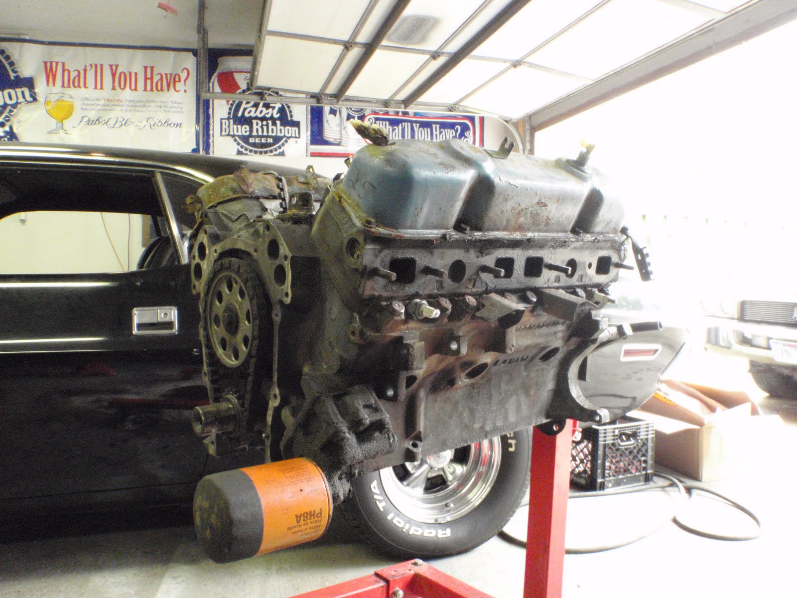 the cynical gearhead: Chrysler 400 big block spray can rebuild