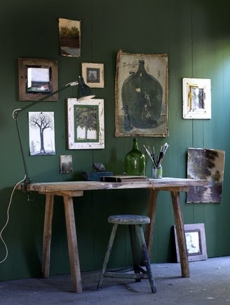Down and Out Chic: Interiors: Deep Sultry Green