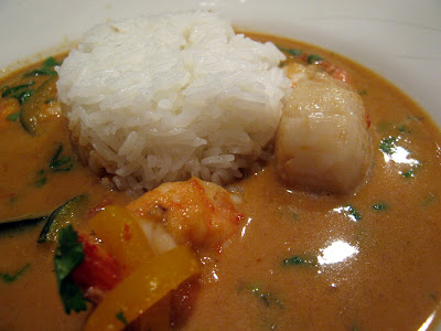 Scallops and Shrimp Poached in Chu Chee Curry - The Spiced Life