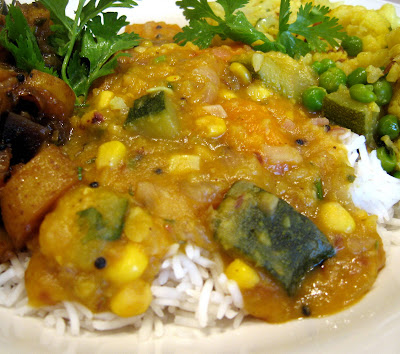 Sabzi Dhan Shak (Parsi Spicy Squash & Legume Stew) - The Spiced Life