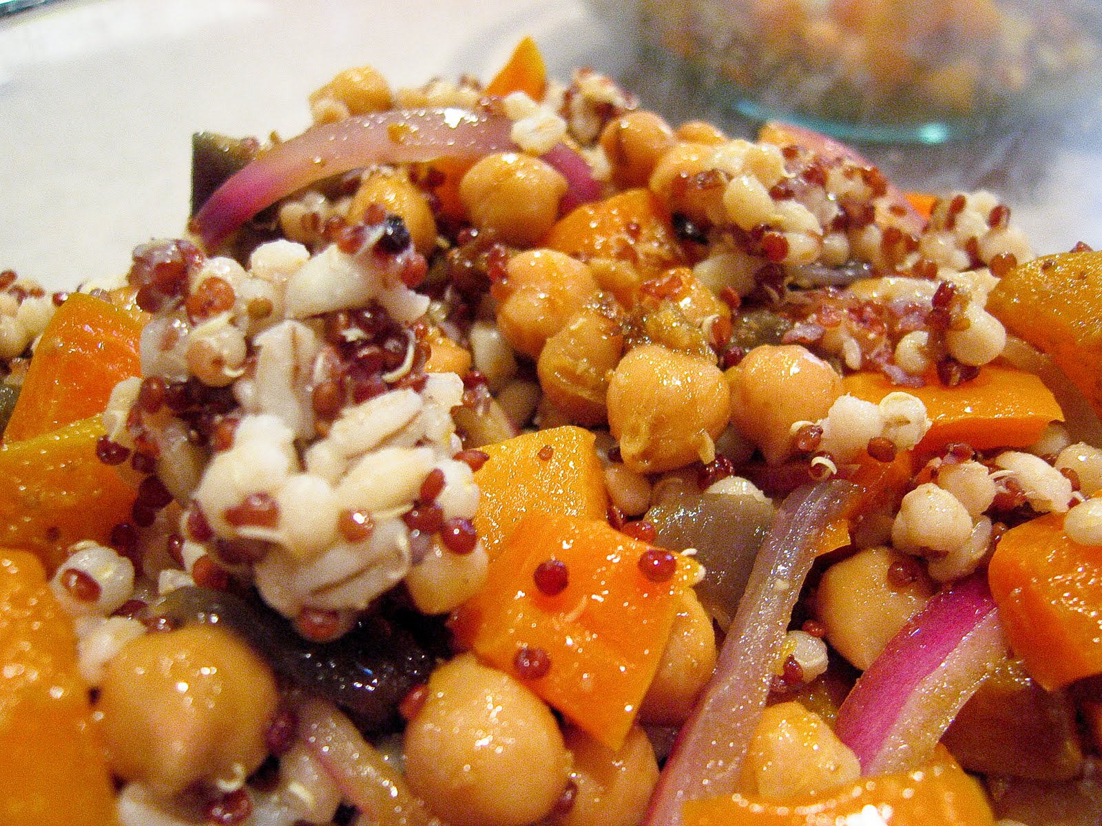 Butternut Squash & Chickpeas served on Mixed Grains - The Spiced Life