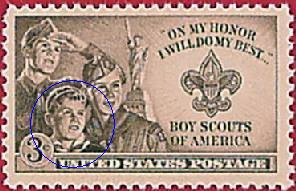 Cub Scouts Time Capsule: 1950's Scout postage stamp