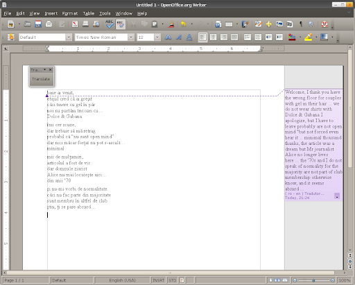TradutorOOoNote: OpenOffice.org Google Translate Plugin ~ Web Upd8 ...
