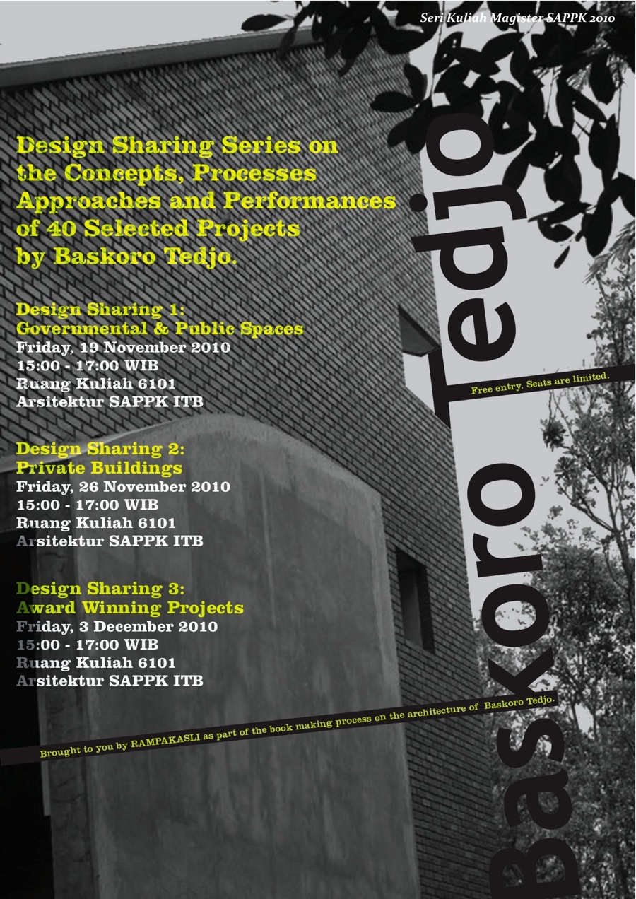 Hafiz Amirrol: Baskoro Tedjo Design Sharing Series at Institut ...