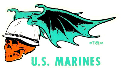 Vintage Engineer Boots: "BIG DADDY" ED ROTH MARINE CORPS ART - 1965