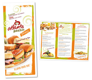 Food Brochures: Bread Sandwich Catering Brochure