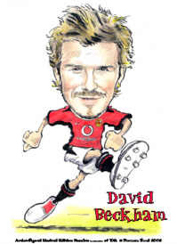 THE CARTOONSTORE: DAVID BECKHAM - MANCHESTER UNITED - 0021