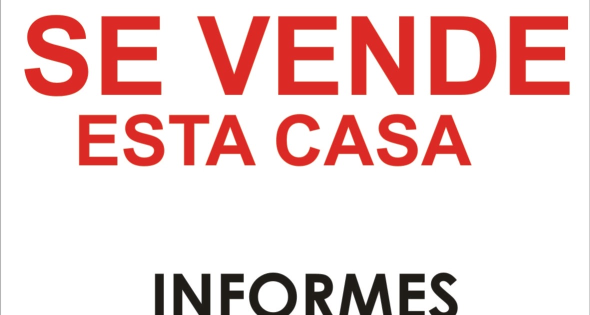 Diseño Grafico de tarjetas y lonas: SE VENDE ESTA CASA