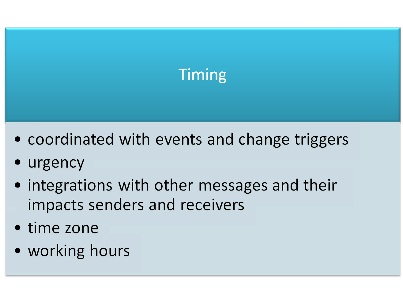 Innovative Process Change: Elements of a Communication Plan