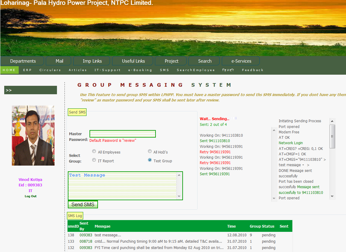 How to send bulk or group sms using AT command with GSM GPRS Modem