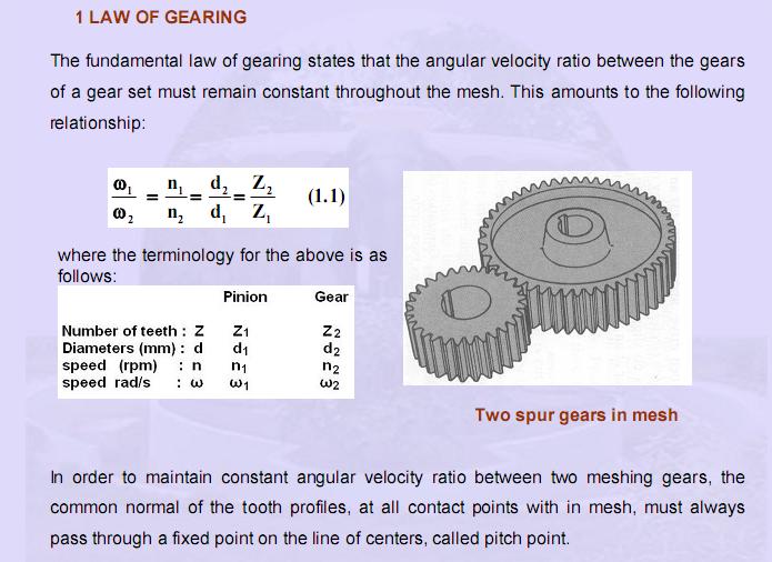 Mechanical subjects: Gears an introduction
