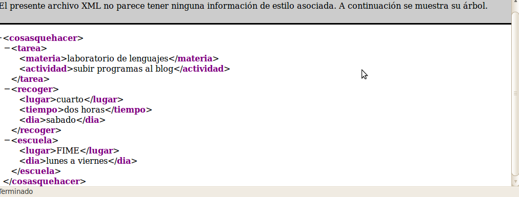 laboratorio de lenguajes de programacion: LENGUAJE XML