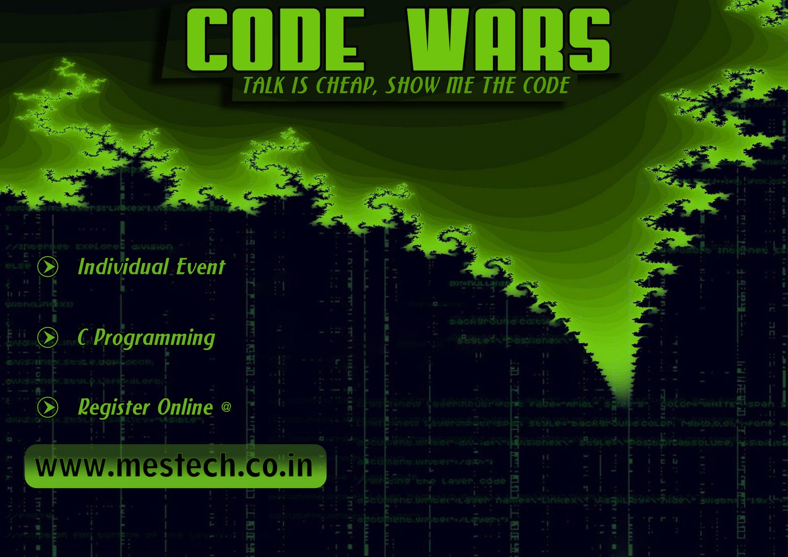 Vijay Kreationz: MESTECH- Code Wars Poster