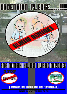 [ POSTER DILARANG MENYONTEK ]