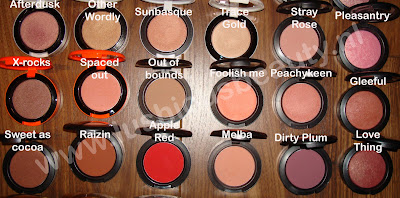 Lushious Babe's Beauty Blog: My Mac blush collection