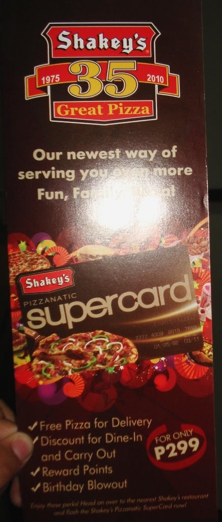 Life is Fun: Shakey's Pizzanatic Super Card