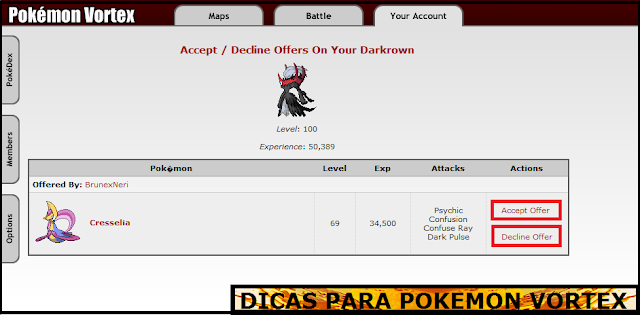 dicas de pokemon vortex: como trocar pokemon