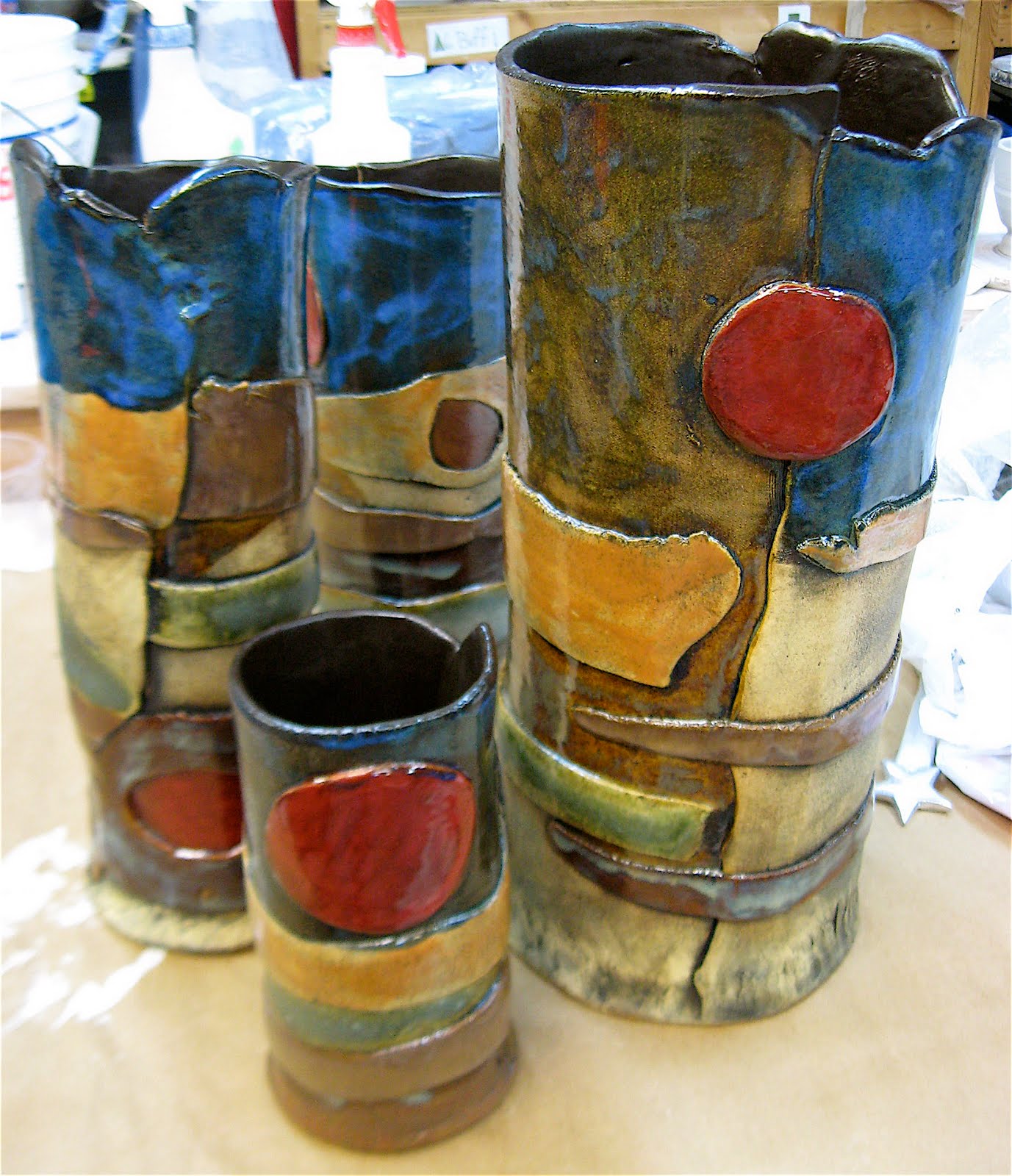 LindaCowardPottery: Landscape pots at Brookside Pottery Tulsa