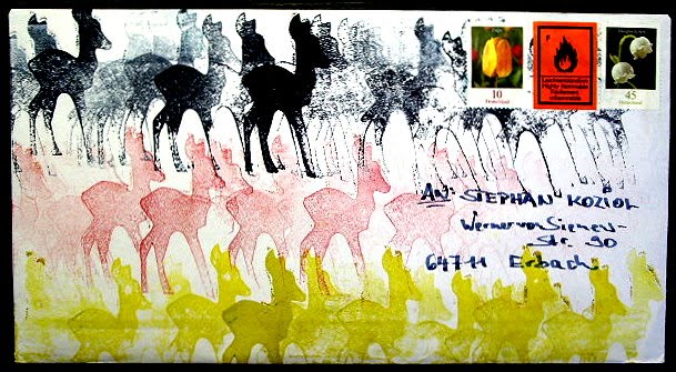 arriving and outgoing mail art: outgoing collARTage "Bambi Souvenir" to ...
