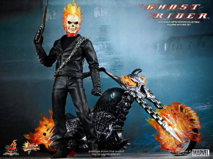 toyhaven: "Let's Ride!" - Hot Toys 1/6 Ghost Rider Figure with Bike PREVIEW