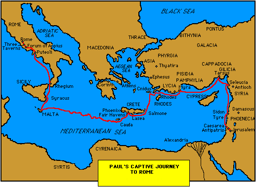 Spirit of Grace Garden: Paul's Captive Journey To Rome (The Shipwreck)