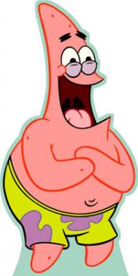 Splashes: Patrick the starfish joins us this month. :)