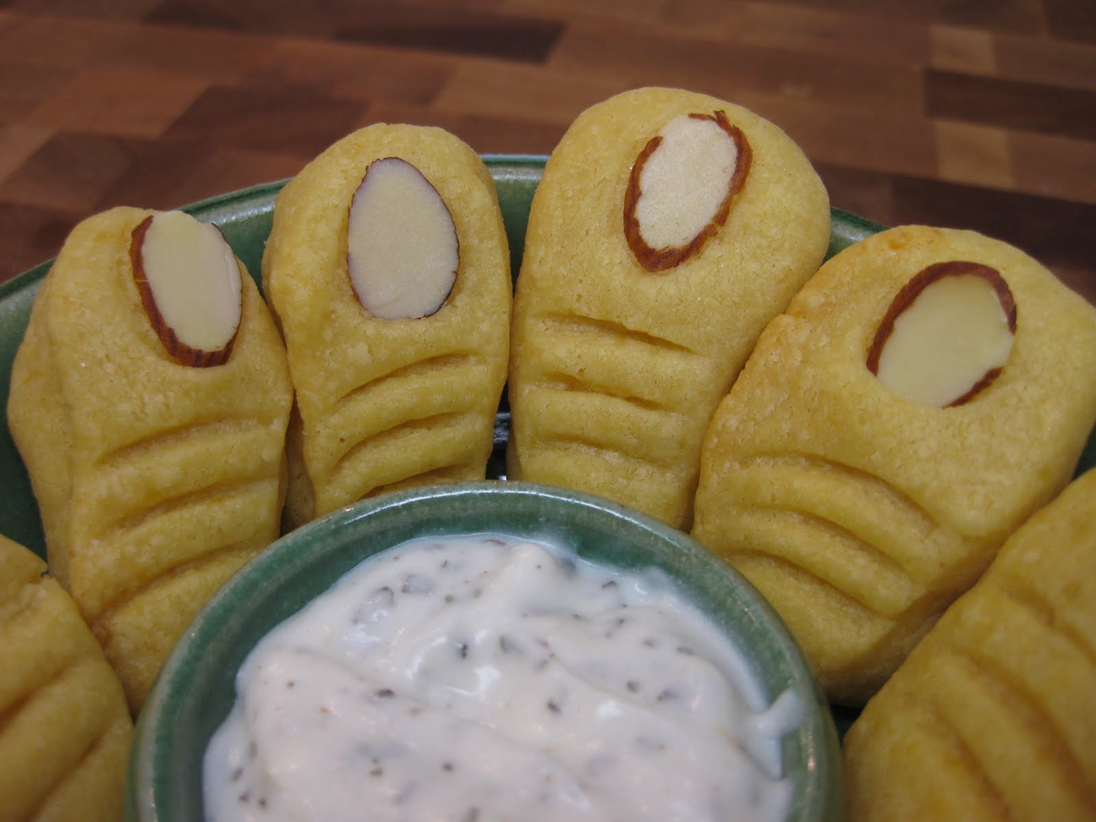 Dinner at Christina's: Cheesy Toes with Stinky Dip