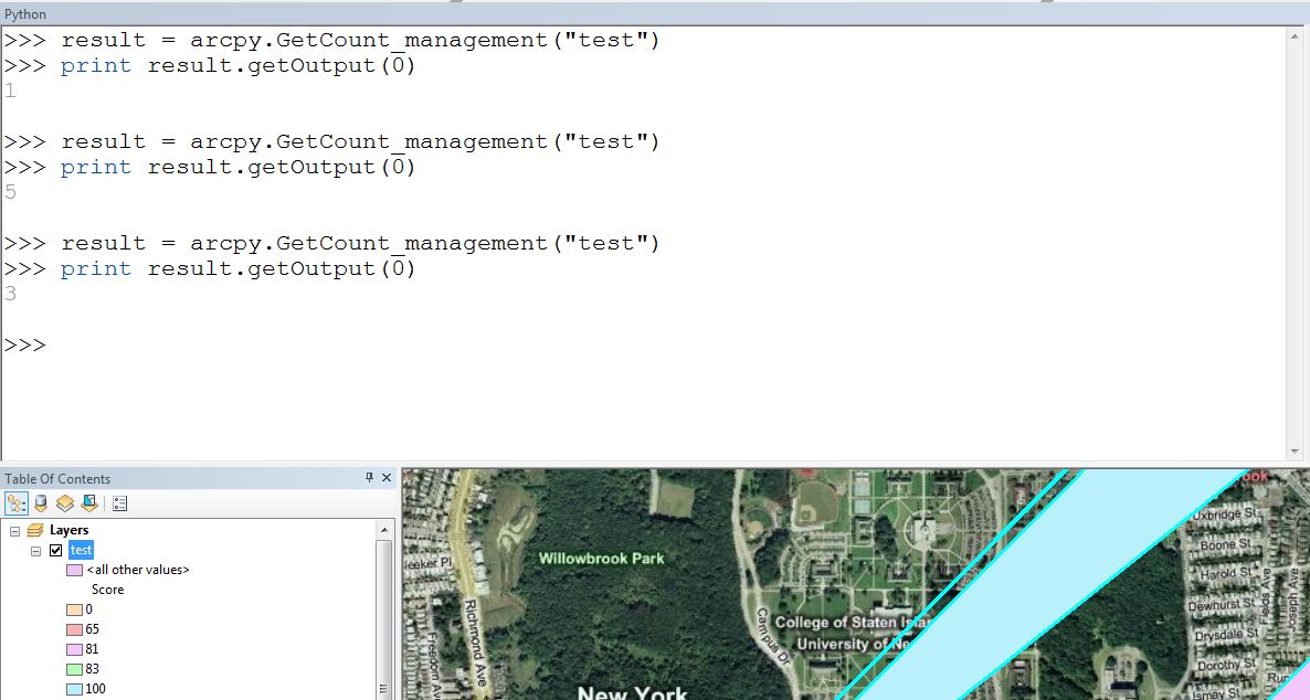 Nygeog Python Code Get Count Of Features In Feature Class