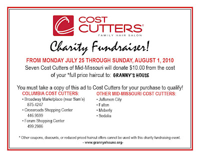 Granny's House, Columbia Missouri: Cost Cutters' Fundraiser