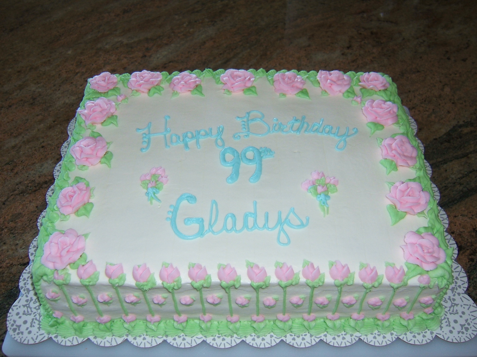 GORGEous Cakes by Kris: Happy 99th Birthday Gladys!