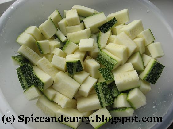 Spice and Curry: Aloo Marrow'r Ghaint - Marrow Potato vegetable medley