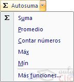 MICROSOFT EXCEL: LA FUNCIÓN DE AUTOSUMA