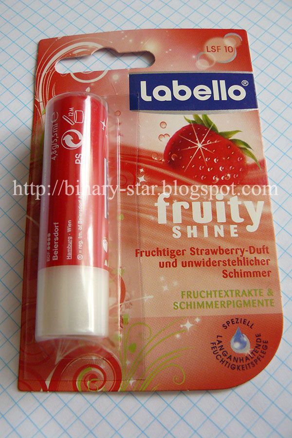 Binary Star: Labello Fruity Shine Lipbalm in Strawberry