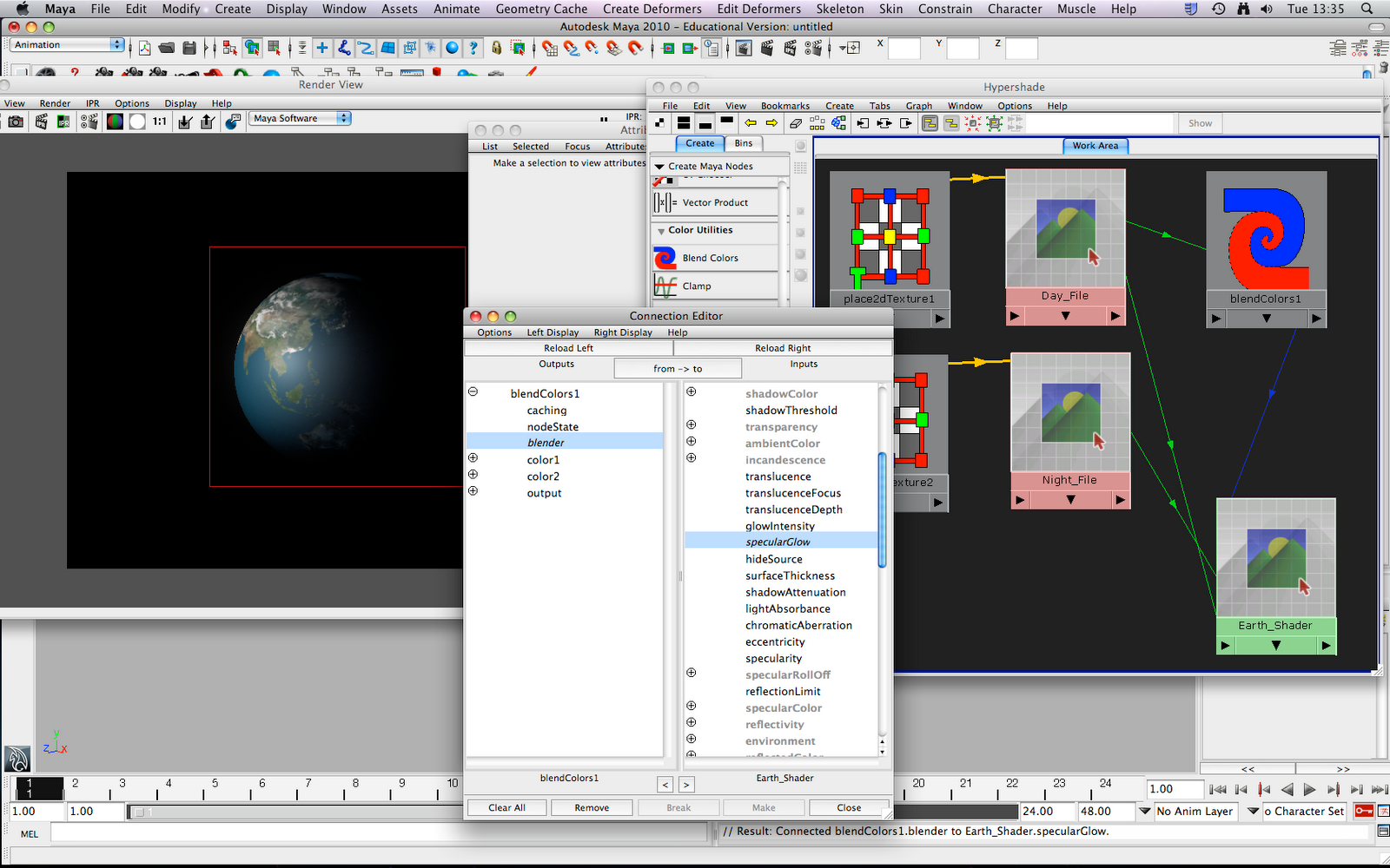 Digital Film and Visual Effects: Photo-realistic Earth - Maya Tutorial ...