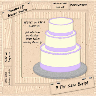 Sharon Becker Creations: NEW 3 Tier Cake Script & Template & a Freebie