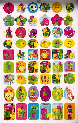 LittleWonderlandFriends: 372pc Barney & Friends Cute Stickers Sticker Book